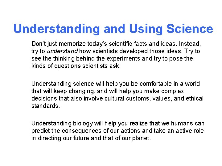Lesson Overview 1 2 Science in Context THINK