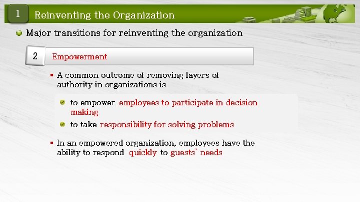 3 Reinventing the Organization 1 Reinventing the Organization