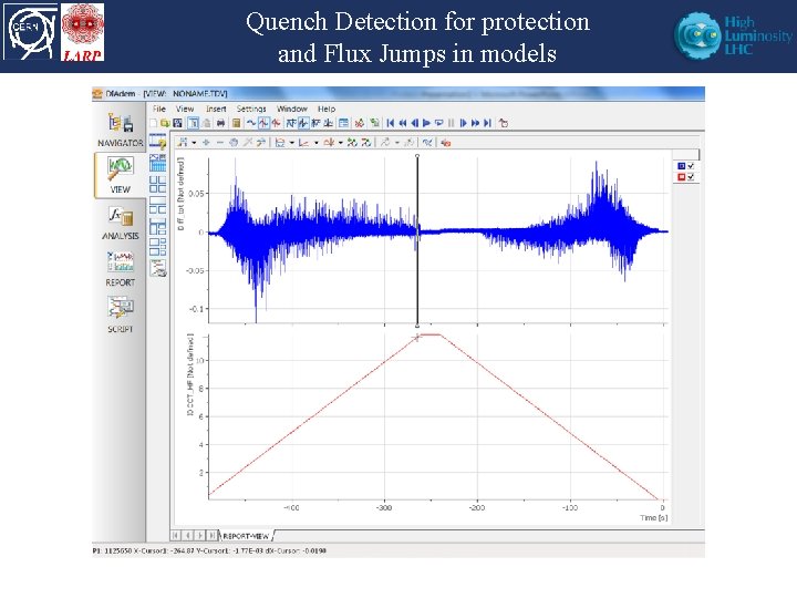 Quench Detection for protection and Flux Jumps in