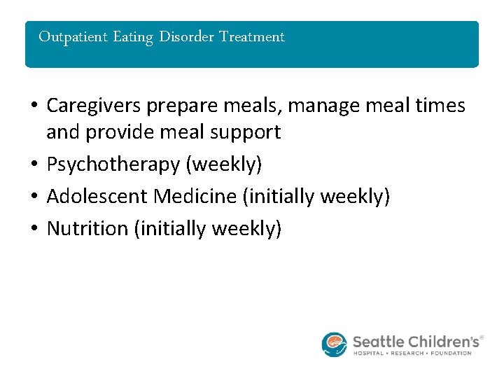 Family Psychoeducation Part 3 Eating Disorders Presented by