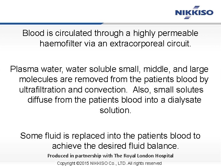 SCUF Slow Continuous Ultrafiltration Produced in partnership with