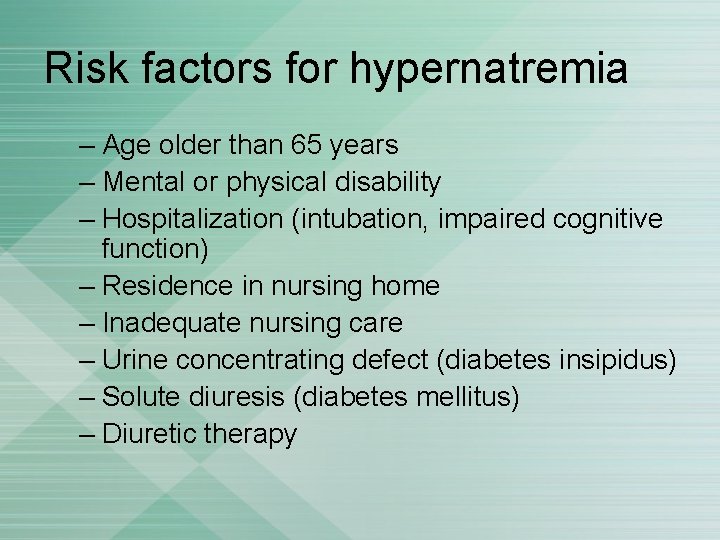 Hypernatremia and Fluid Resuscitation Staci Smith DO Hypernatremia