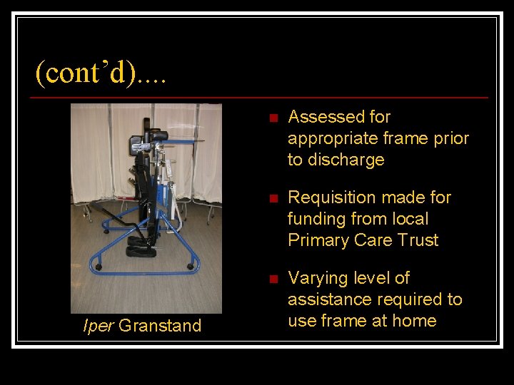 PHYSIOTHERAPY FOLLOWING DISCHARGE Sally Emery Advanced Physiotherapy ...