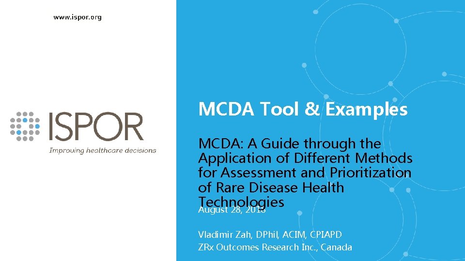 MCDA Tool Examples MCDA A Guide through the
