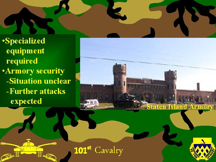 101 st Cavalry Presented By Lieutenant Colonel Mario