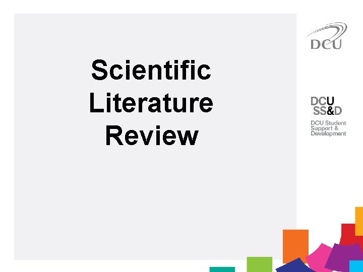 Scientific Literature Review Overview 1 2 3 4