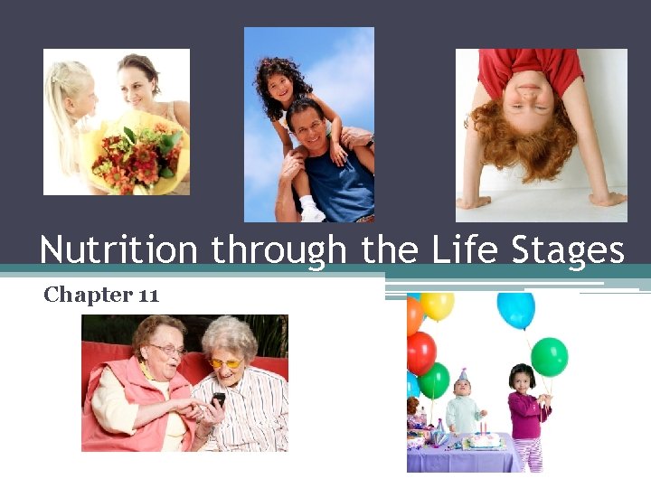 Nutrition through the Life Stages Chapter 11 Why