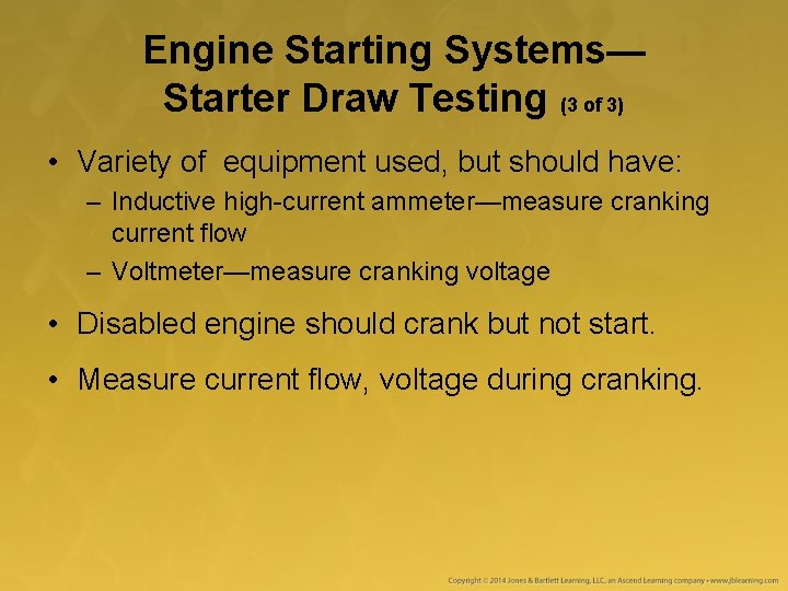 Unit 4 Starting System Circuit Operation and Testing