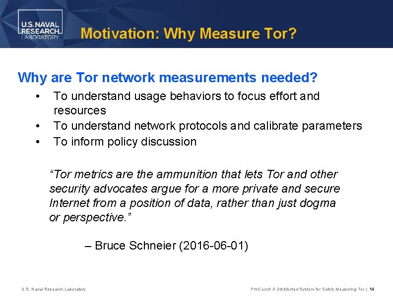 Safely Measuring Tor Safely Measuring Tor Rob Jansen
