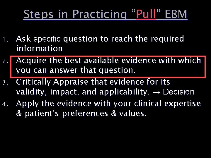 EvidenceBased Medicine EBM What does it really mean