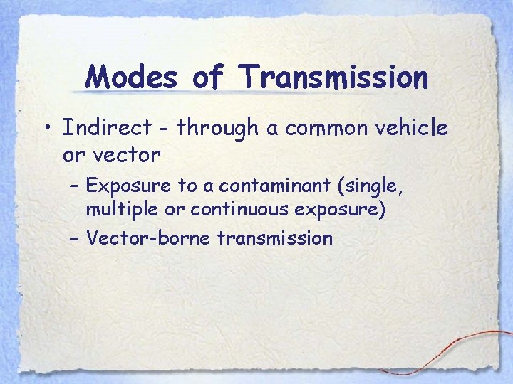 Terminology Endemic habitual presence of a disease within