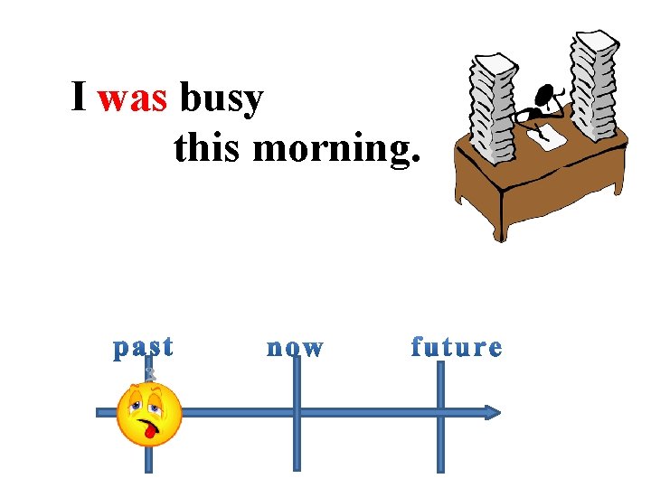 Present perfect tense been I am busy now