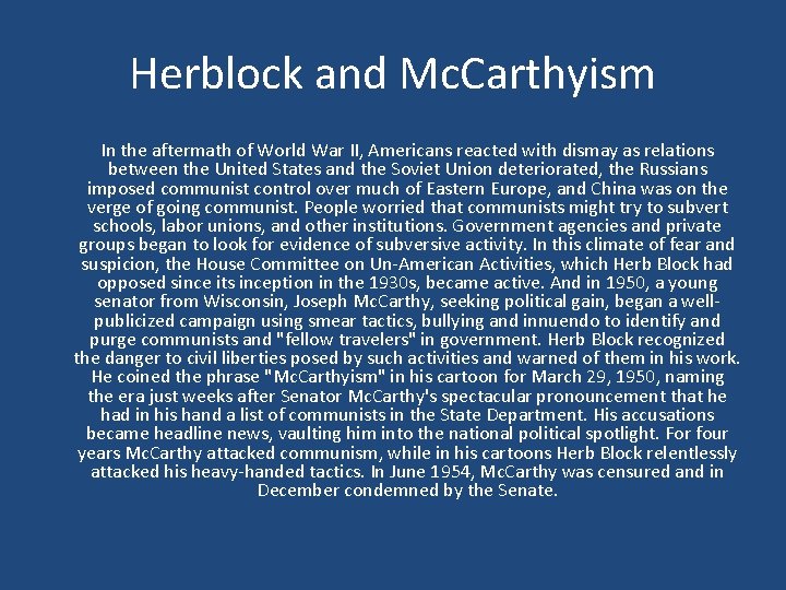 Herblock Political Comic Analysis 1949 By Fire Herblocks