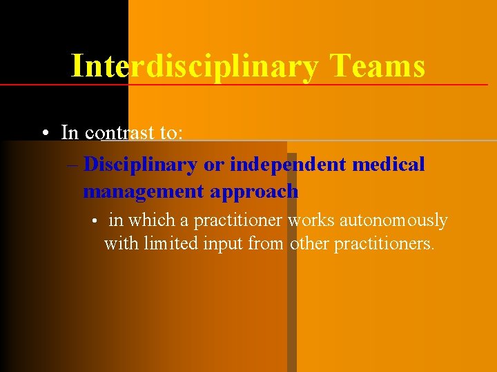 Teamwork Nevada Health Science The Good Old Days