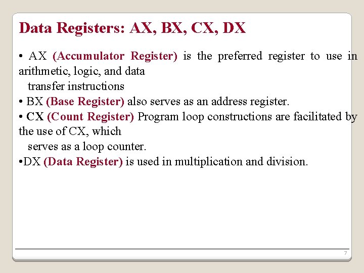 Assembly Language Lecture 3 1 Lecture Outline Named