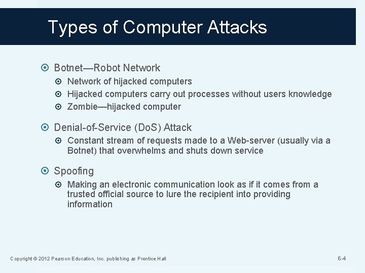Chapter 6 Computer Fraud and Abuse Techniques Copyright