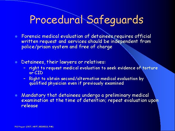 MODULE 2 Prevention through Documentation Project Istanbul Protocol