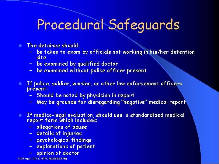 MODULE 2 Prevention through Documentation Project Istanbul Protocol