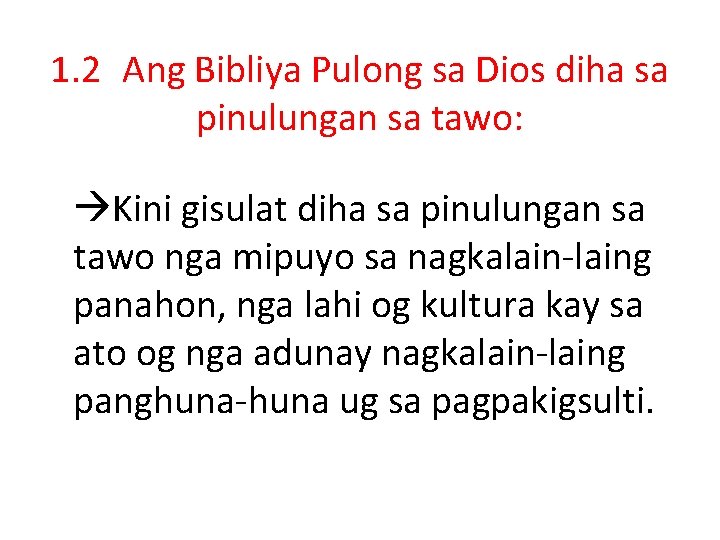 BASIC BIBLE SEMINAR Module 3 ANG BIBLIYA PULONG