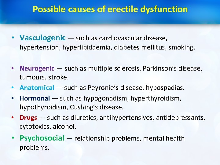 Men Presenting with Health Problems Dr Nick Pendleton