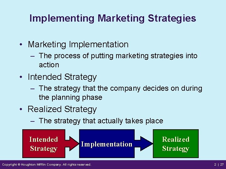 2 Part One Marketing Strategy and Customer Relationships