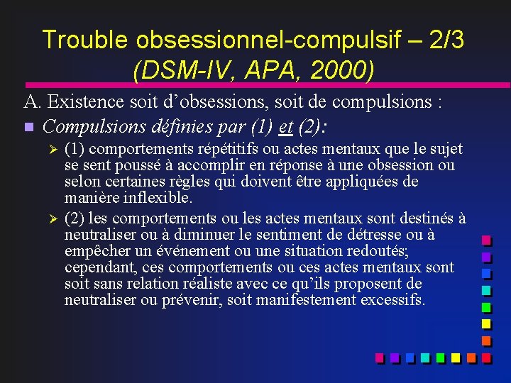 Thrapie cognitivecomportemental des troubles danxit chez ladulte 6