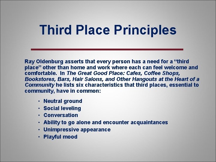 Improving Young Adult Services Using Third Place Principles