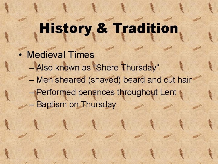 Presentation on Holy Thursday By Joseph Koh OFM