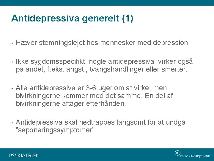 Unipolar depression Patienter og prrende 2 Session Behandling