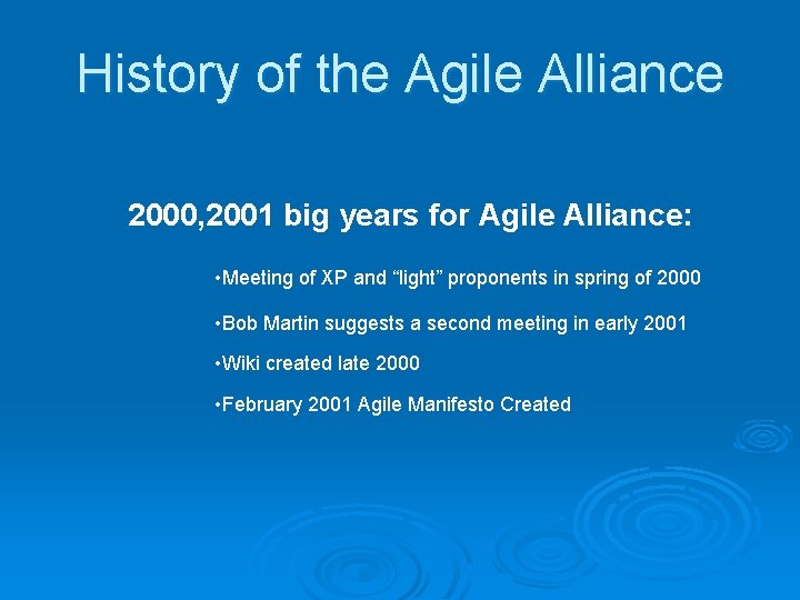The Agile Alliance By Mark Rucker The Agile