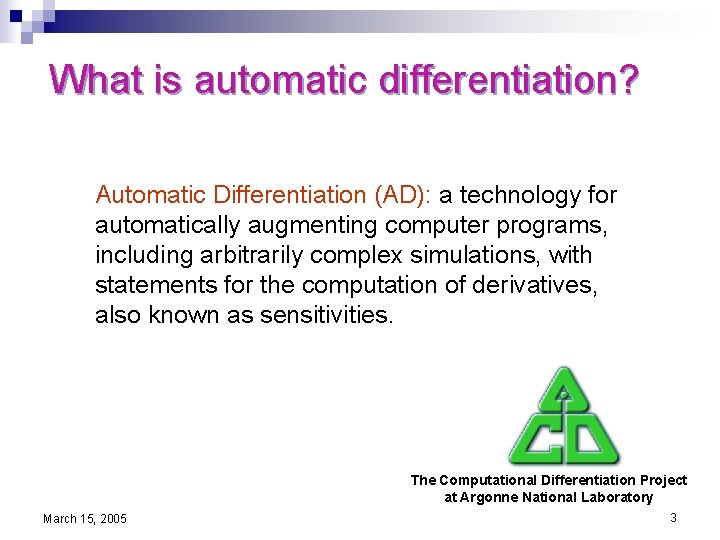 Technologies for Computational Science Boyana Norris Argonne National