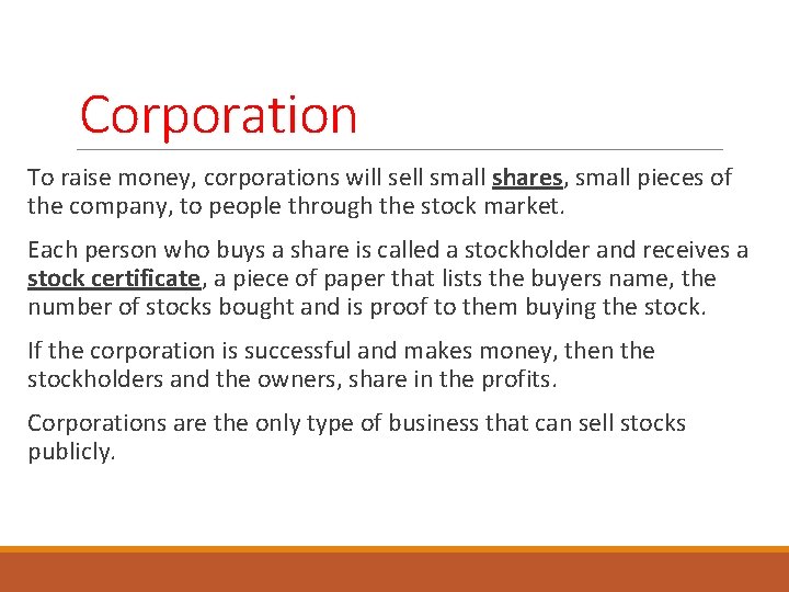 Types of Businesses UNDER A CAPITALIST ECONOMIC SYSTEM
