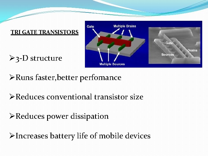WELCOME TRIGATE TRANSISTOR INTRODUCTION Transistors Microscopic ...