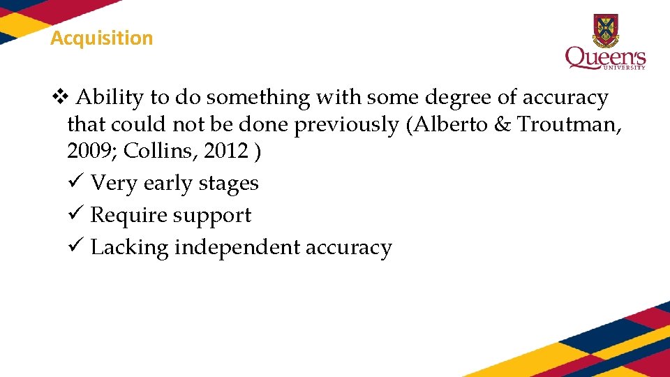 Teaching and Assessing with the Learning Stages in