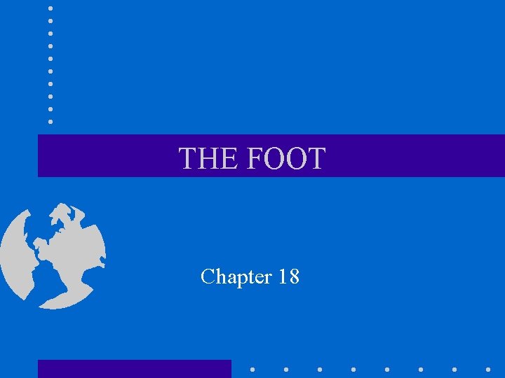 THE FOOT Chapter 18 Introduction The traditional sports