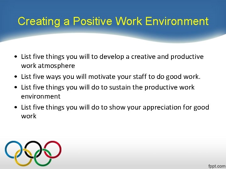 Creating A Positive Work Environment Professional Staff Fall