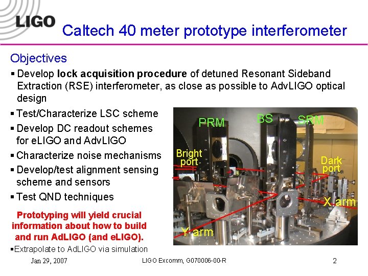 Status and Future of the Caltech 40 m