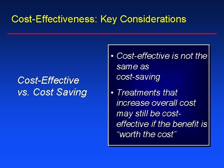 How to Perform a CostEffectiveness Analysis David J