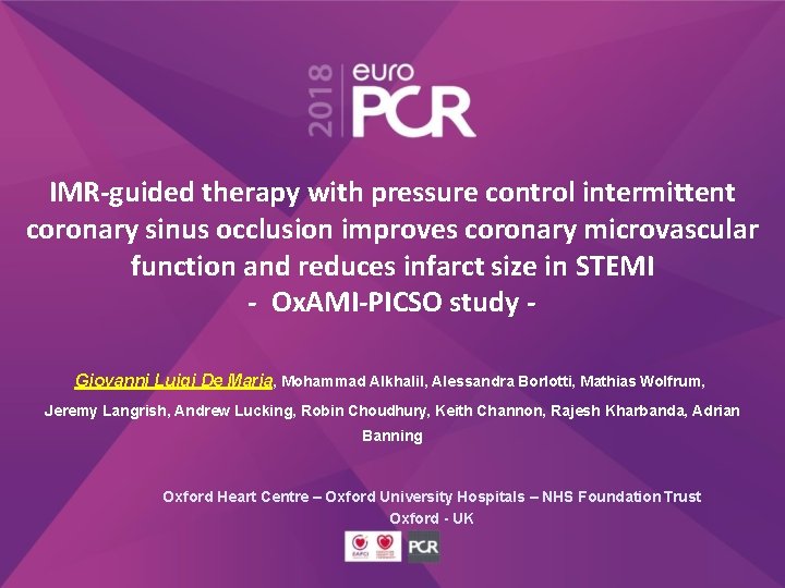 IMRguided therapy with pressure control intermittent coronary sinus