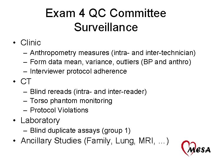Steering Committee Meeting Quality Control Committee Report February