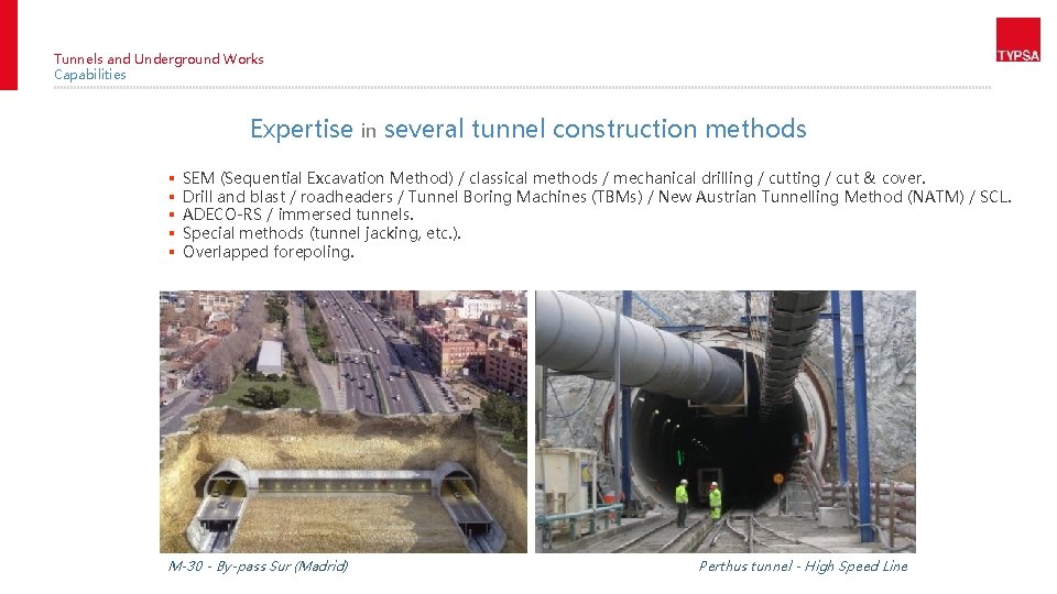 Tunnels Underground works October 2020 Experience Tunnels and