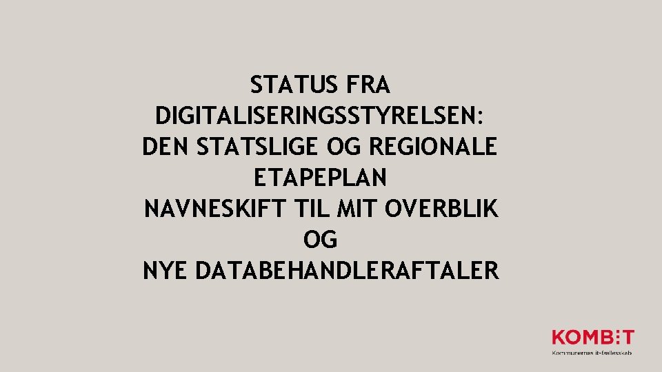 BORGERBLIKKET Dialogmde for kommuner november 2020 Vi tjekker