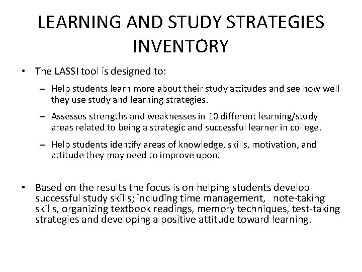 EXAMINING THE CLASS OF 2020 FIRSTYEAR SEMINAR ASSESSMENTS