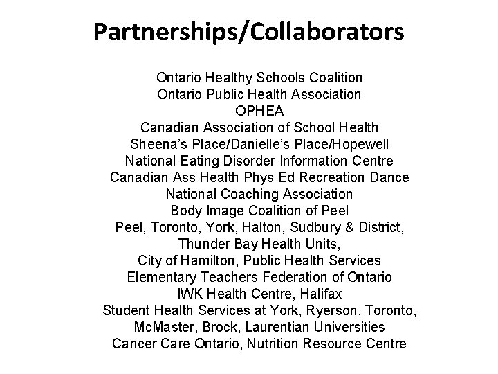 Healthier children A better world Program of research