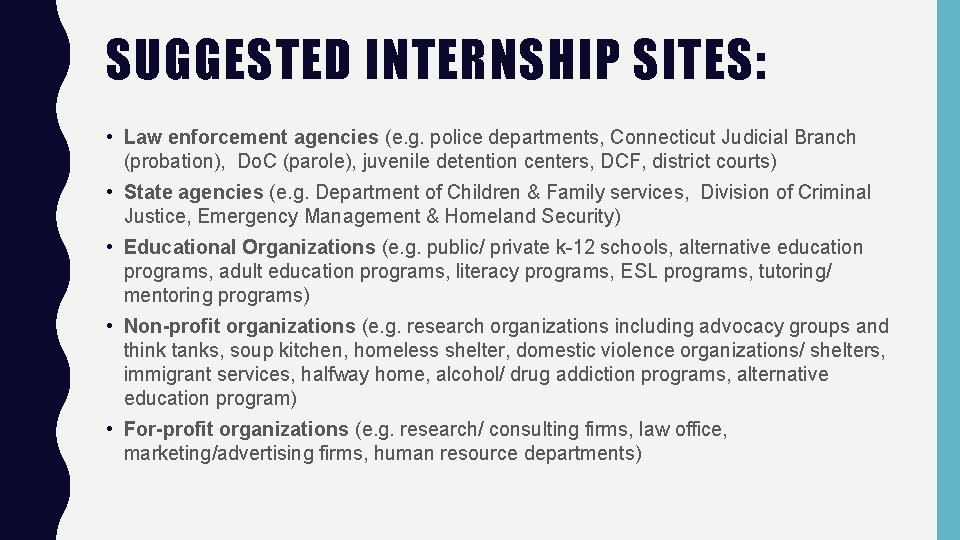SOCIOLOGY INTERNSHIP ORIENTATION 2020 2021 COURSE DESCRIPTION SOC