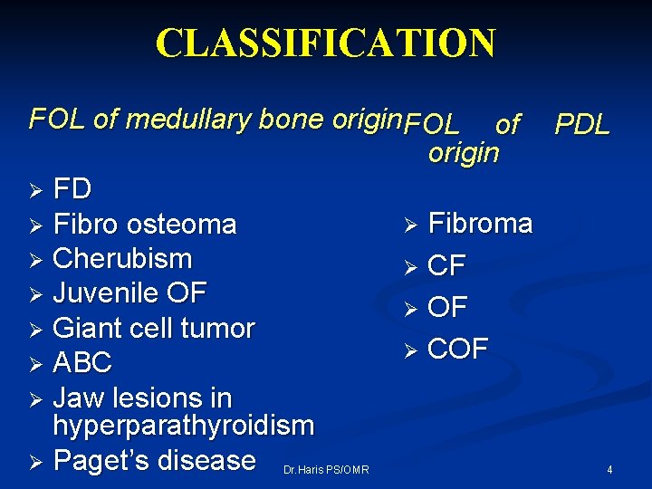 FIBROOSSEOUS LESIONS Dr Haris PSOMR INTRODUCTION group of