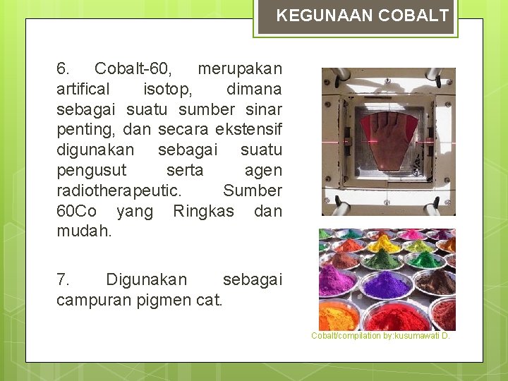 February 20 2021 KIMIA ANORGANIK 3 COBALT Tujuan