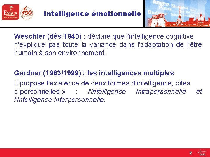 Intelligence motionnelle Trois auteurs prcurseurs du concept dintelligence