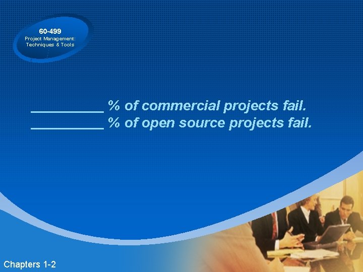 60 499 Project Management Techniques Tools of commercial
