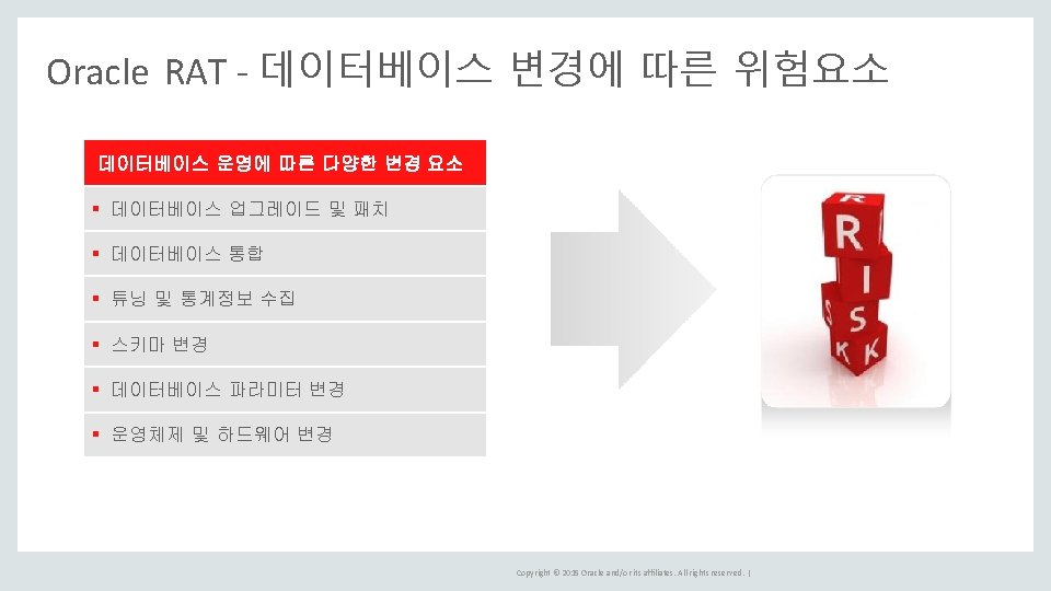 Oracle Database RAT Upgrade Aug2017 Copyright 2015 Oracle